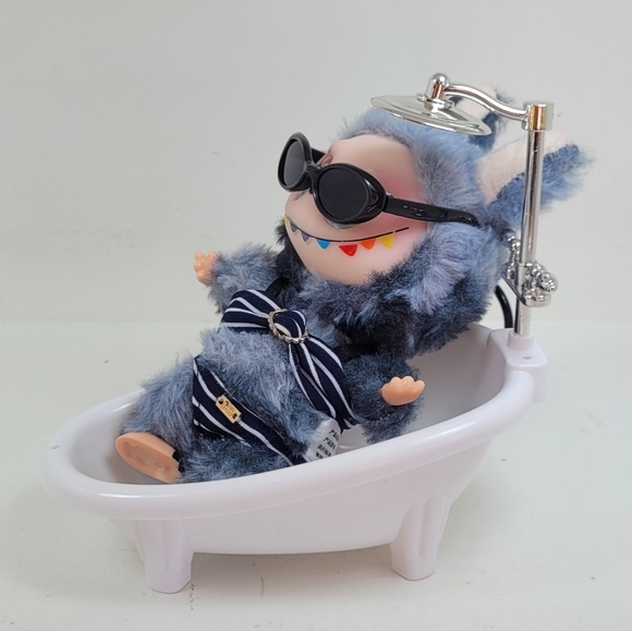Toys | Labubu Bathtub Navy And White Bikini Sunglasses No Doll | Poshmark
